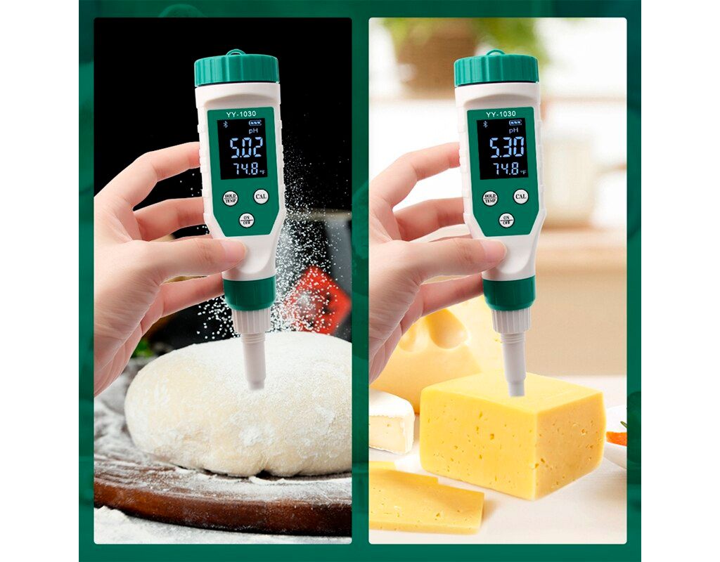 Купить HTI PH-1030 pH метр с проникающим датчиком для мяса, сыра, теста ...